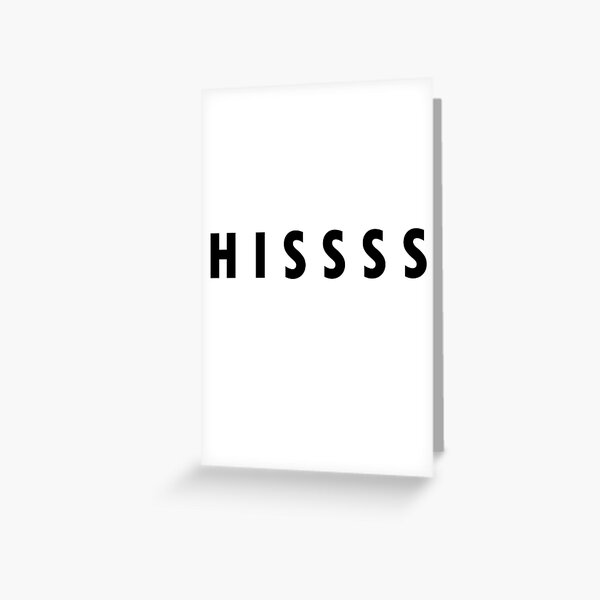 "Hissss Logo" Greeting Card for Sale by JaredArts | Redbubble