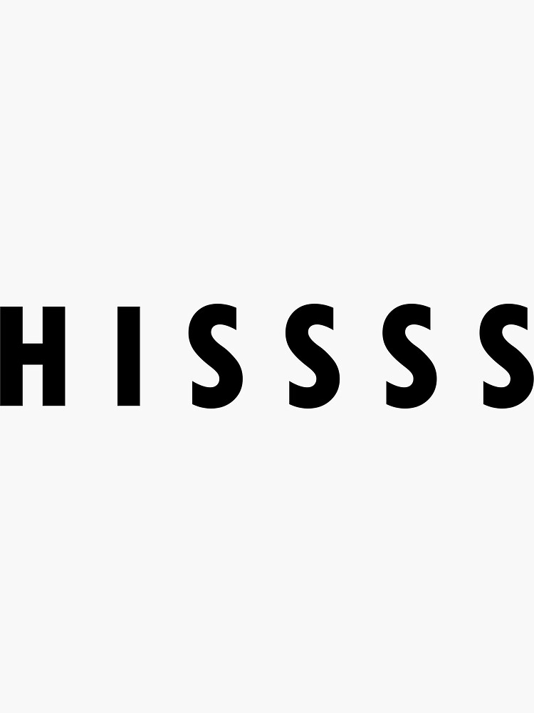 "Hissss Logo" Sticker for Sale by JaredArts | Redbubble
