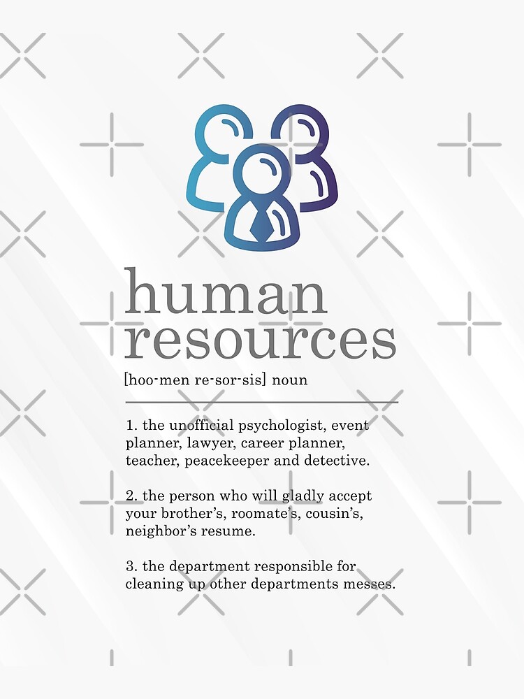 Funny Human Resources Definition HR Sign Premium Matte Vertical Poster ...