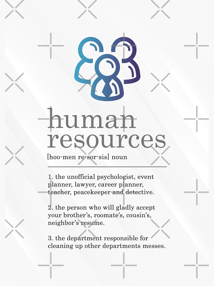 "Funny Human Resources Definition HR Sign" Sticker for Sale by ...