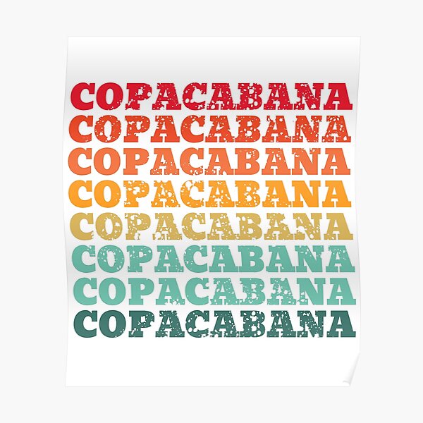 "Copacabana - repeated retro vintage sunset colors with a distressed ...