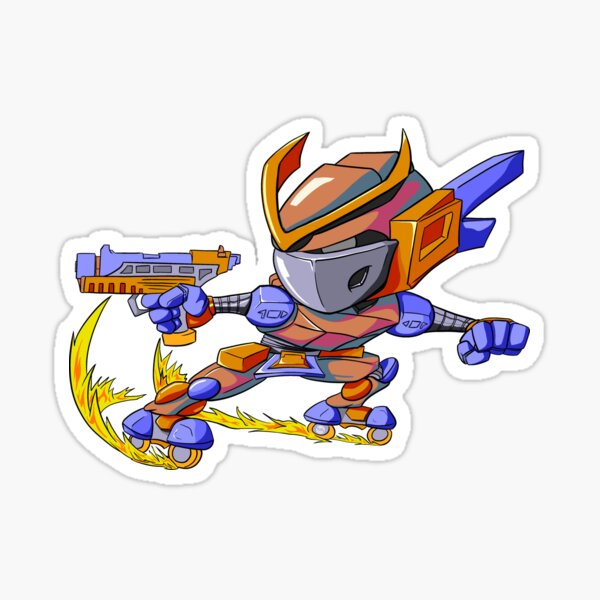 "Bullet the Cybernetic Blaster" Sticker for Sale by TnKconcepts | Redbubble