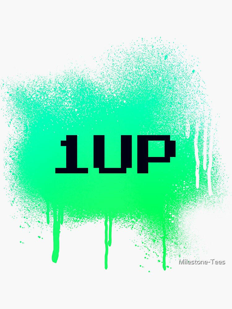"1UP" Sticker for Sale by Milestone-Tees | Redbubble