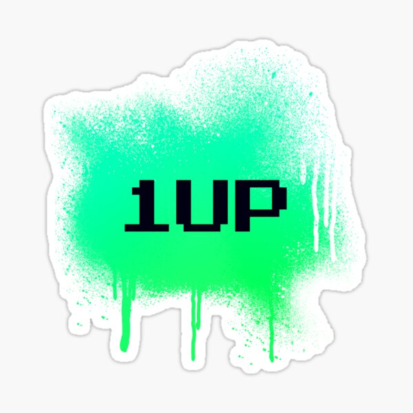 "1UP" Sticker for Sale by Milestone-Tees | Redbubble
