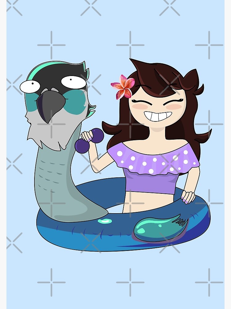 "Jaiden animations swimming in pool holing sunglasses, bird saving buoy ...