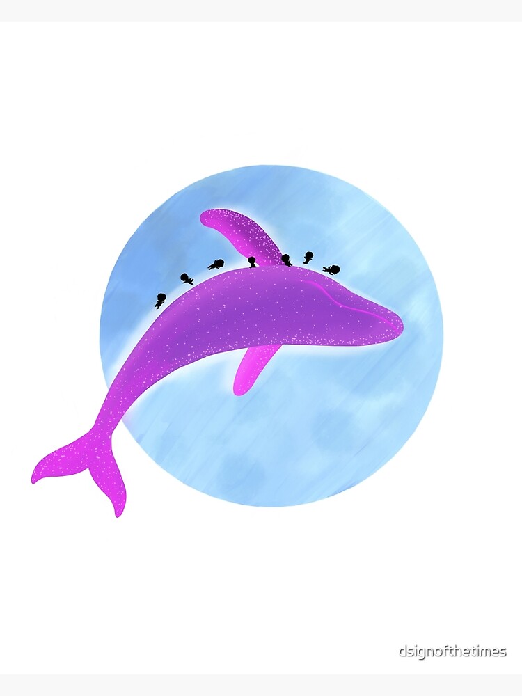 "Tiny Army Whale Moon" Poster for Sale by dsignofthetimes | Redbubble