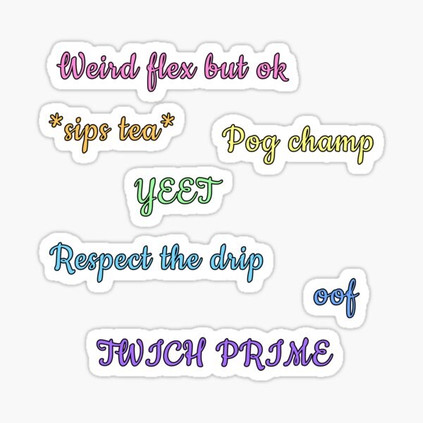 "Gen z phrases" Sticker for Sale by LivyMcC | Redbubble