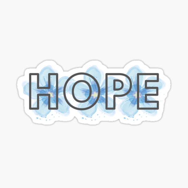 "Hope Print" Sticker for Sale by byallieforyou | Redbubble