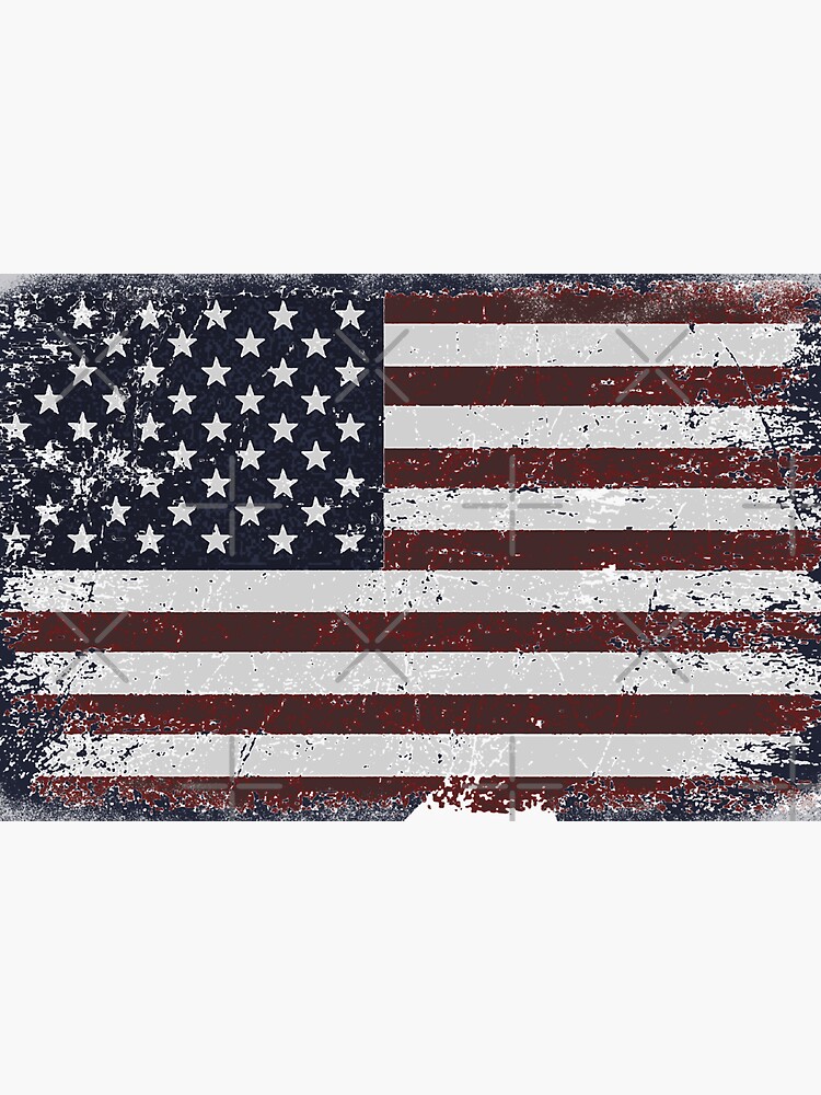 "American Flag, rustic flag" Sticker for Sale by Banner-Ink | Redbubble
