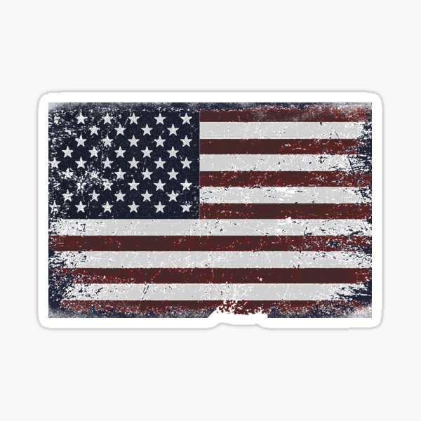 "American Flag, rustic flag" Sticker for Sale by Banner-Ink | Redbubble