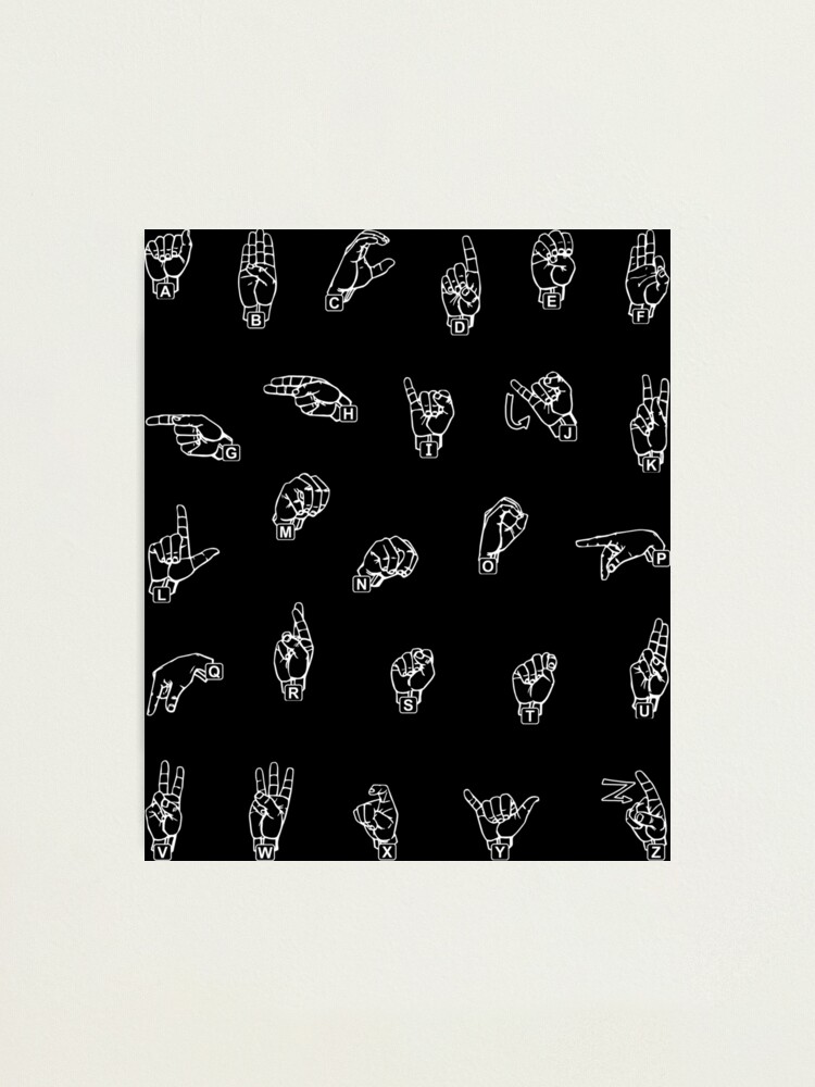 "ASL Alphabet Stickers With Letters American Sign Language Design ...