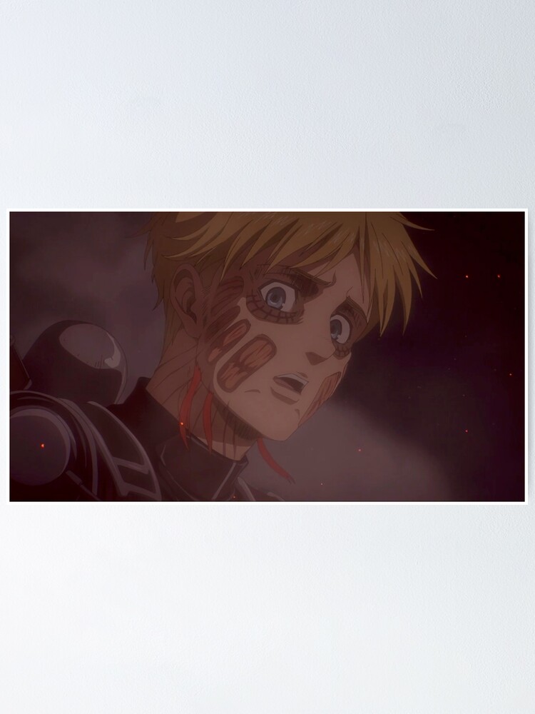 "Armin with titan marks!" Poster for Sale by ratbabyy | Redbubble
