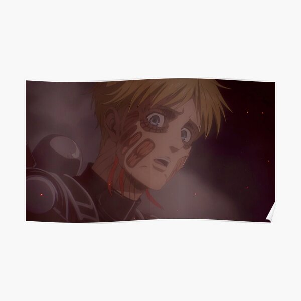 "Armin with titan marks!" Poster for Sale by ratbabyy | Redbubble