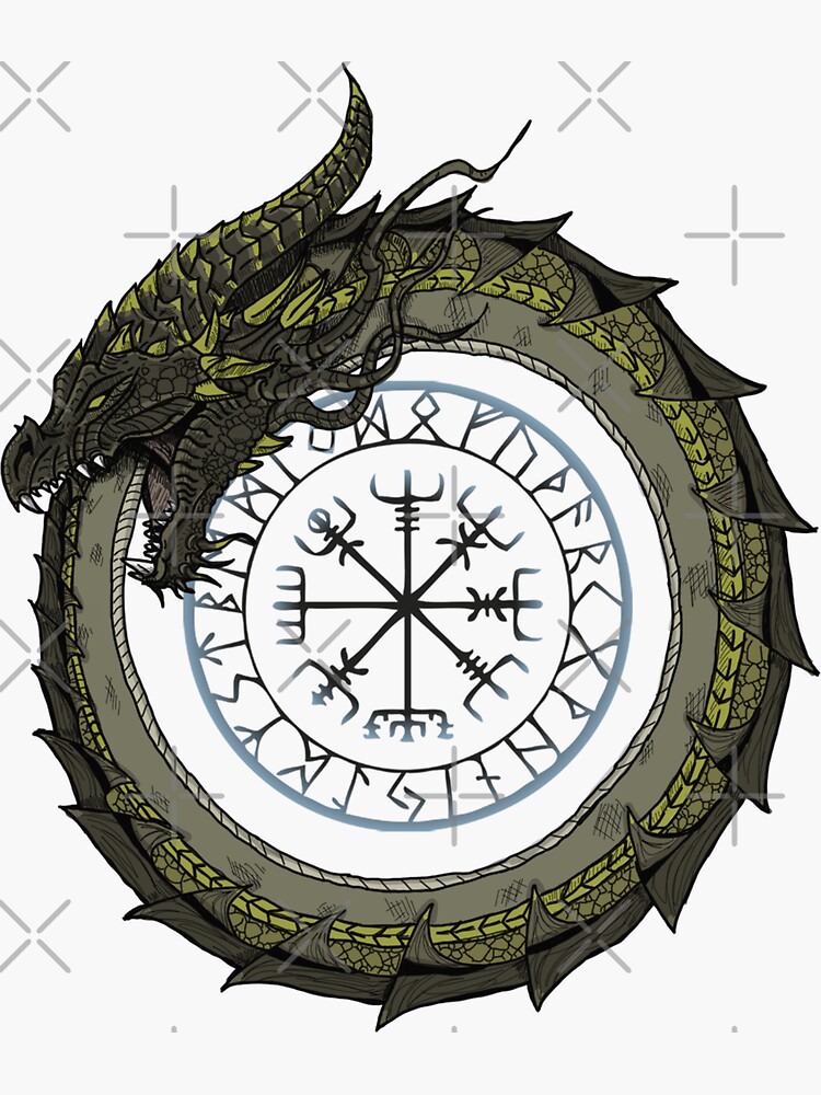 "The Midgard Serpent " Sticker by maddyspindler | Redbubble
