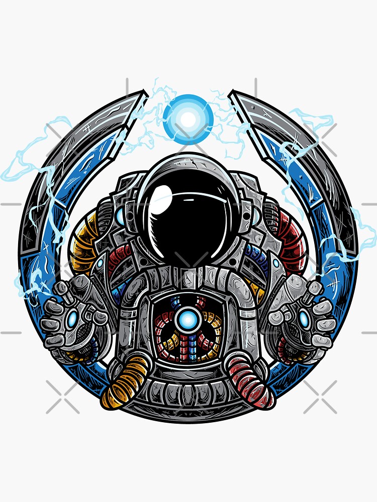 "Astrobot Splash abstract" Sticker by creatorcrew | Redbubble