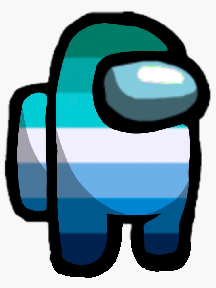 "mlm pride crewmate" Sticker by winterblu | Redbubble