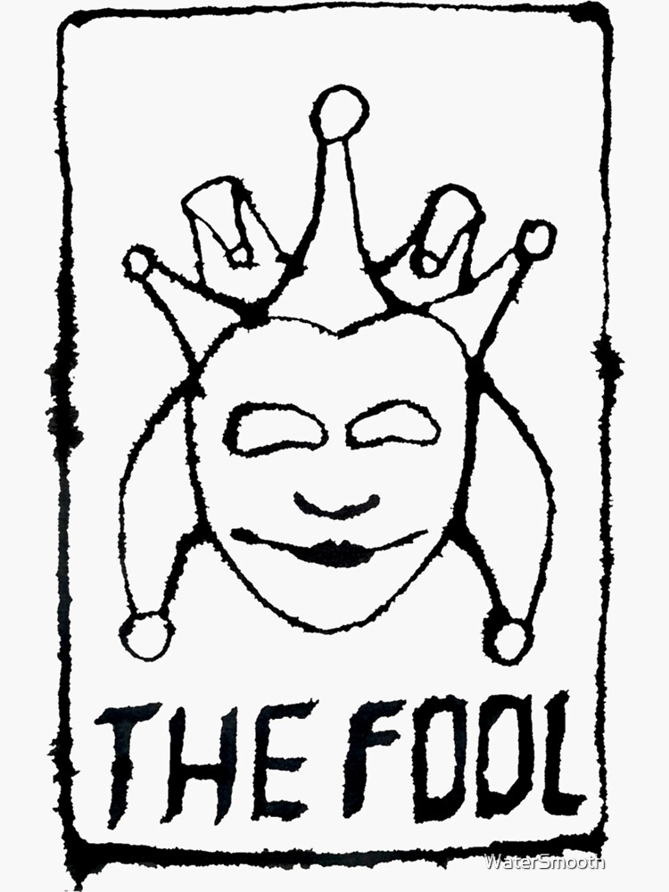 "Watercolour Goth Witch Tarot The Fool " Sticker by WaterSmooth | Redbubble