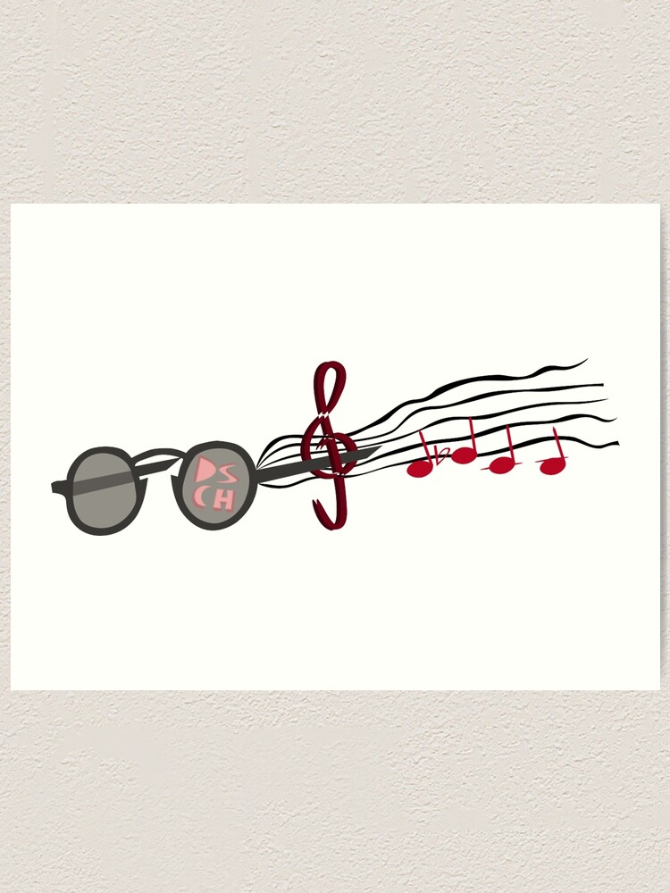 "Shostakovich Glasses (DSCH)" Art Print for Sale by dsuazo | Redbubble
