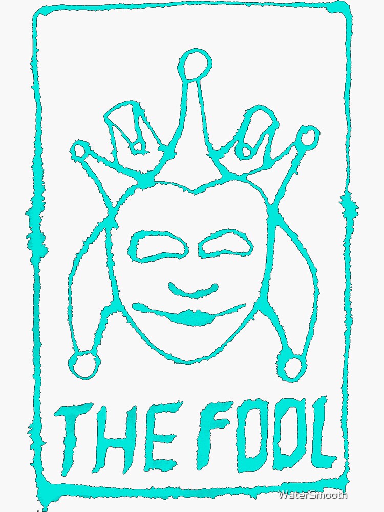 "Watercolour Goth Witch Tarot The Fool Blue" Sticker by WaterSmooth ...
