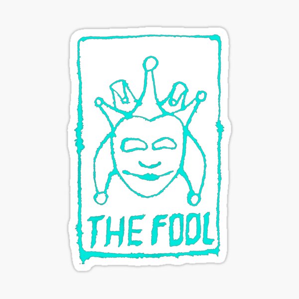 "Watercolour Goth Witch Tarot The Fool Blue" Sticker by WaterSmooth ...
