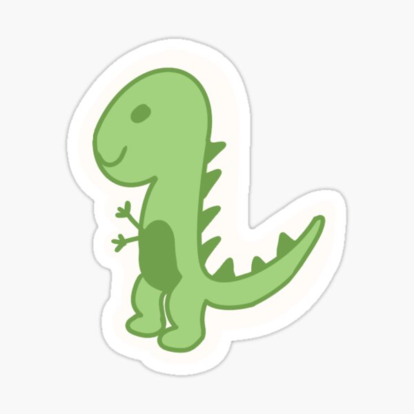 "green dinosaur" Sticker by oliviaa-art | Redbubble