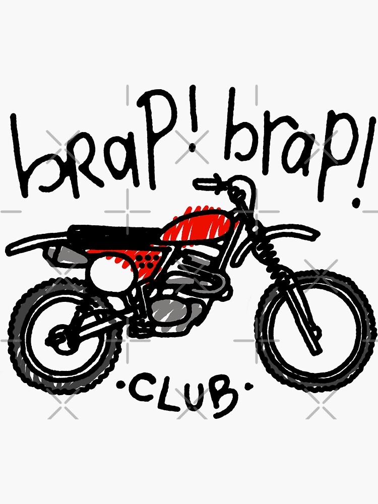 "Brap brap club" Sticker for Sale by Blackgoats | Redbubble
