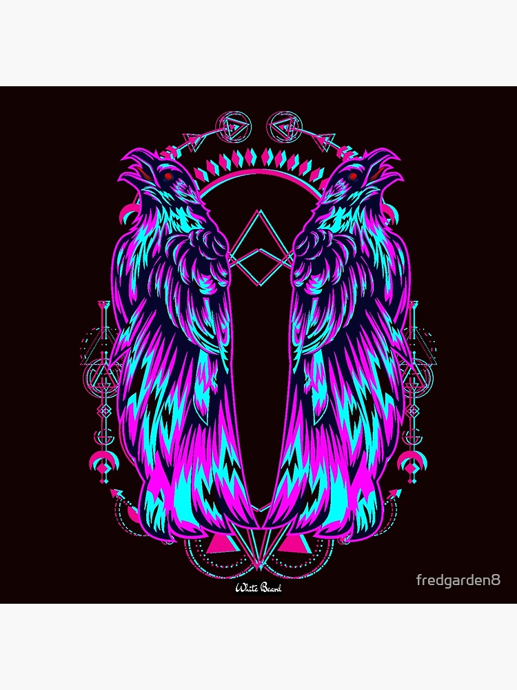 "Two Ravens Glitch Pop Art 2 Crows" Poster for Sale by fredgarden8 | Redbubble