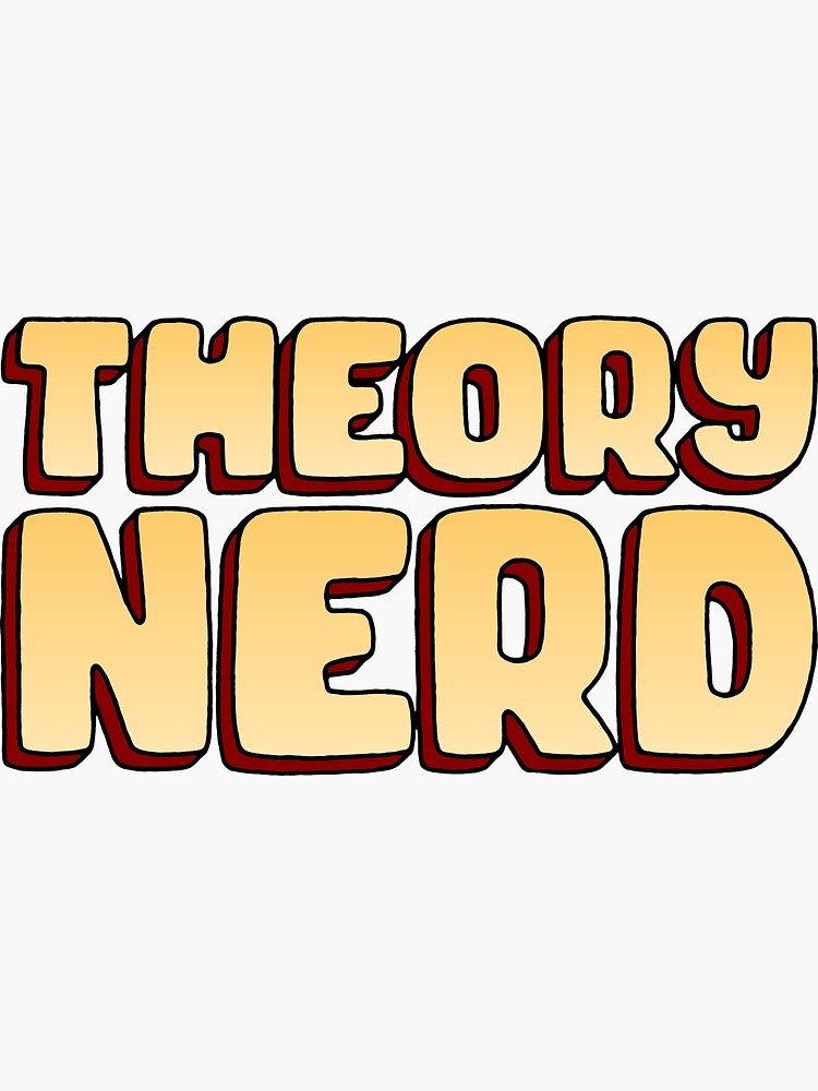 "Theory Nerd" Sticker for Sale by SSFootball | Redbubble