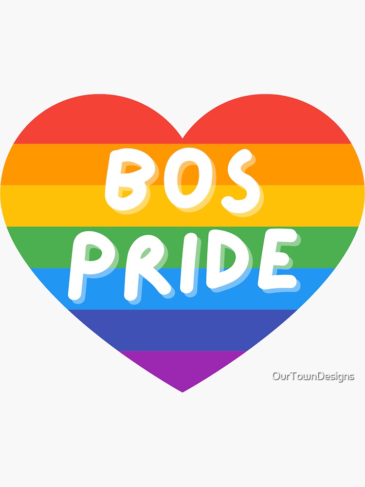 "Boston, MA | BOS PRIDE Sticker" Sticker for Sale by OurTownDesigns ...