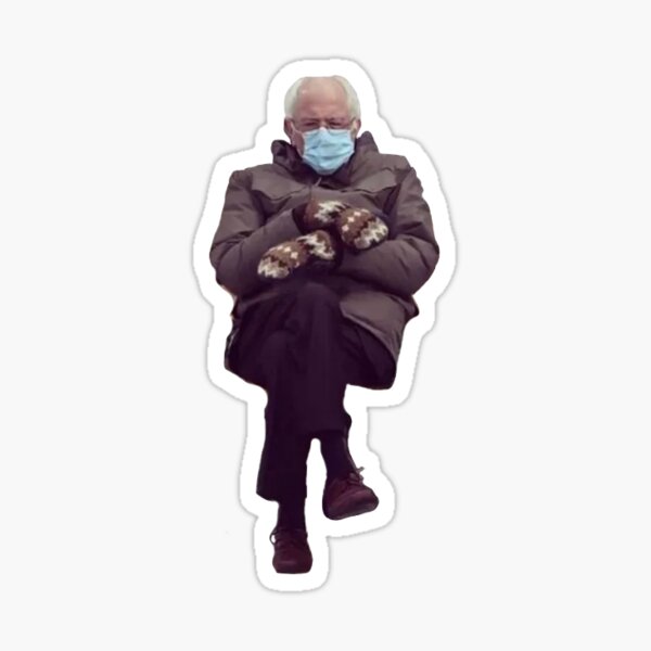 "Bernie Sanders Chair Meme" Sticker for Sale by tweetybirdz | Redbubble