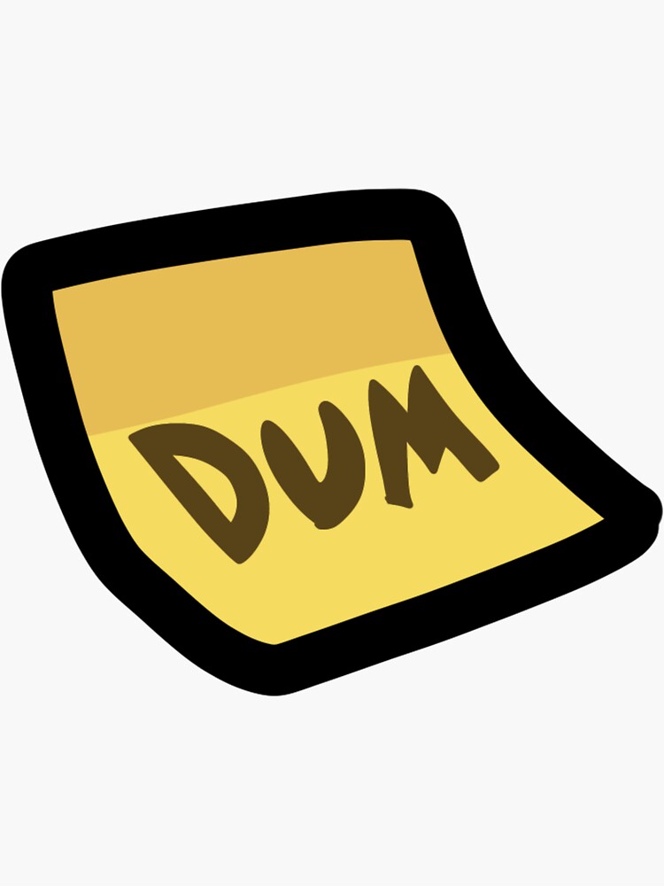 "Among Us Dum Sticky" Sticker for Sale by elisejolie19 | Redbubble