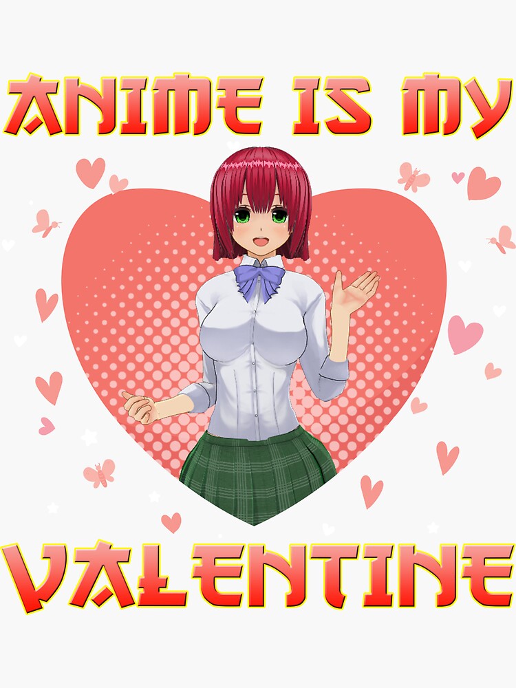 Pegatina «Akane Niimura Futabu valentine art anime regalo para ...