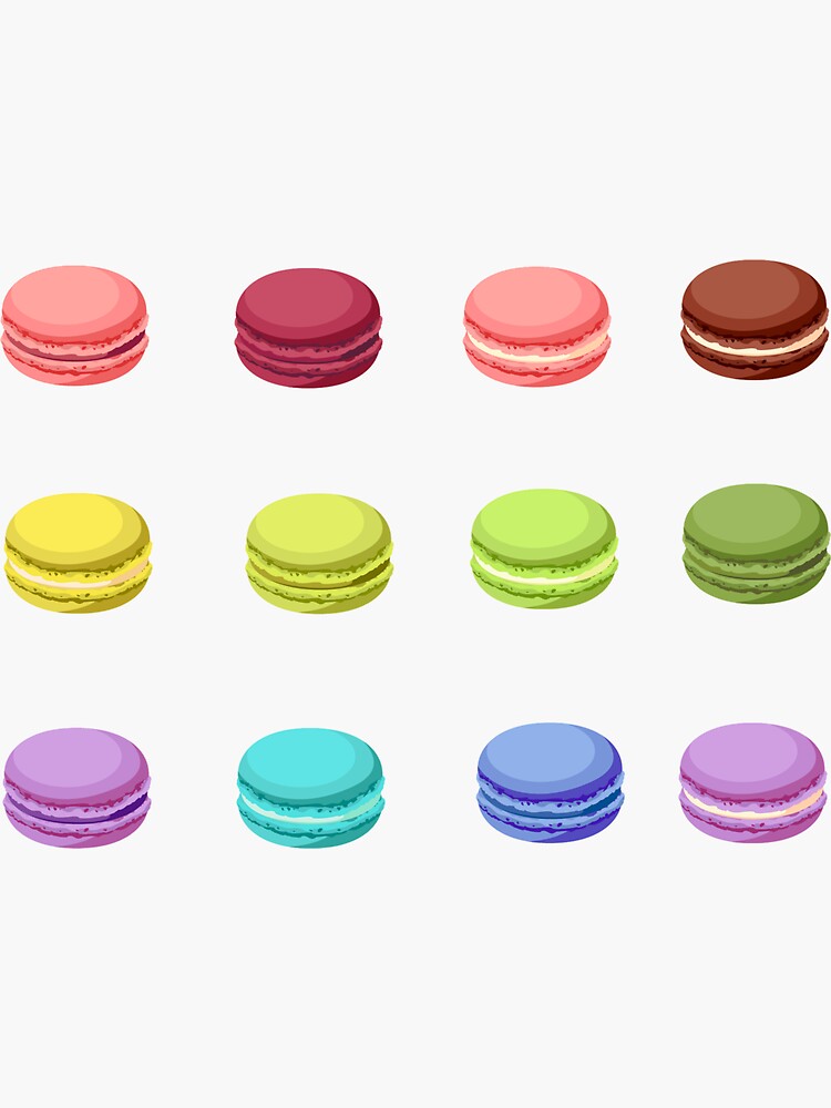 "Rainbow Macarons Set" Sticker for Sale by aleiafae | Redbubble
