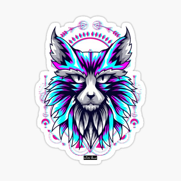 "Cat Glitch Pop Art " Sticker for Sale by fredgarden8 | Redbubble