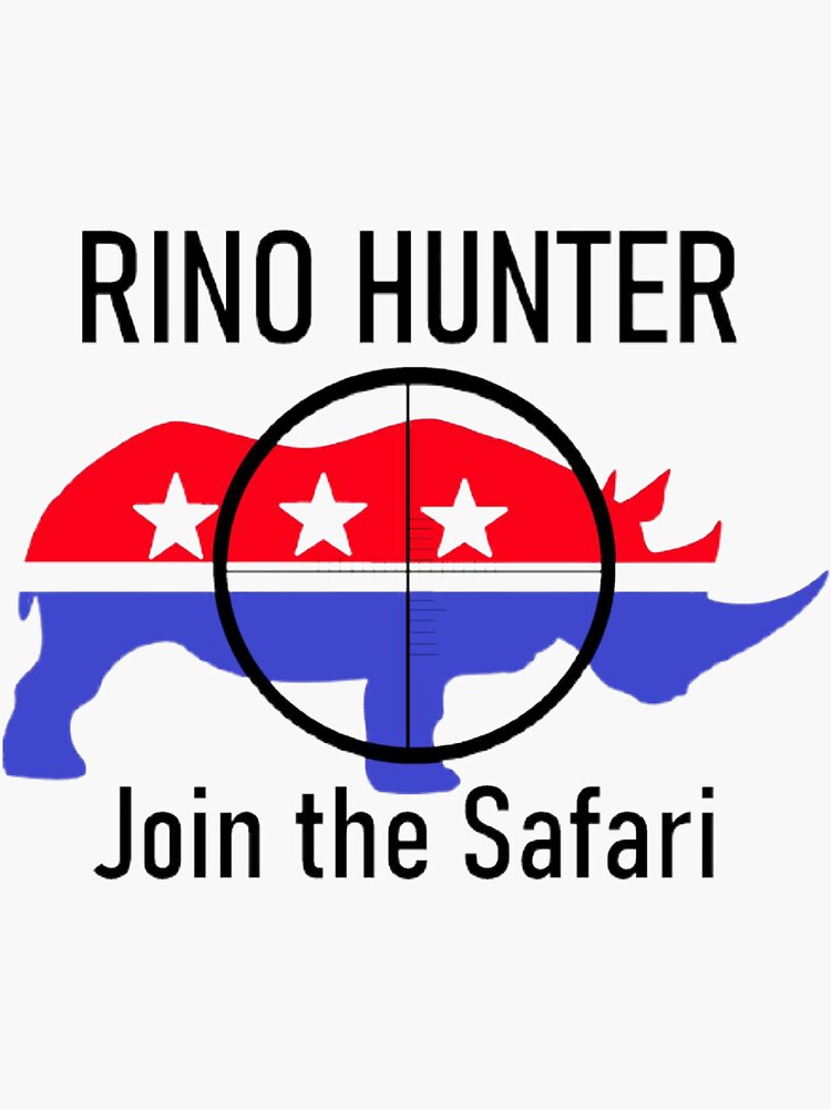 "RINO Hunter - Safari" Sticker for Sale by BasedLiberty | Redbubble