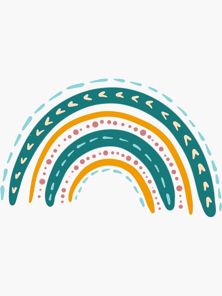 "Teal VSCO Rainbow" Sticker by KaylaSerene16 | Redbubble