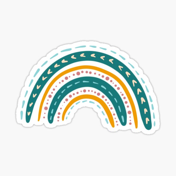 "Teal VSCO Rainbow" Sticker by KaylaSerene16 | Redbubble