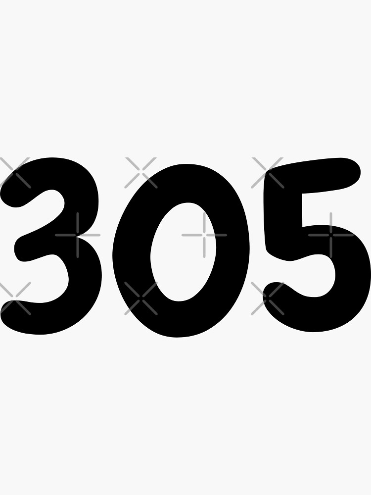 " Area Code 305" Sticker by shivani21061993 | Redbubble