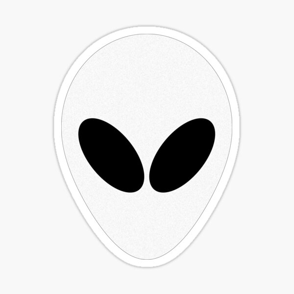 "Alien Face" Sticker for Sale by MarkUK97 | Redbubble