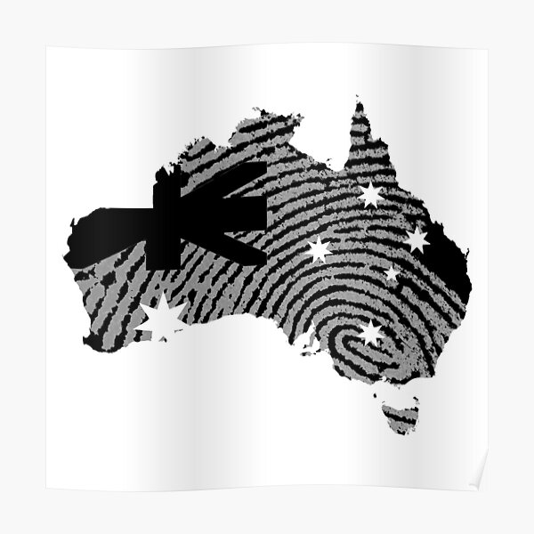 "Australian Flag with Fingerprint" Poster for Sale by ForModernU ...