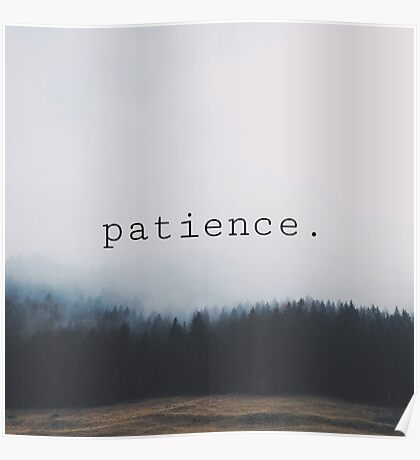 Patience Quote: Posters | Redbubble