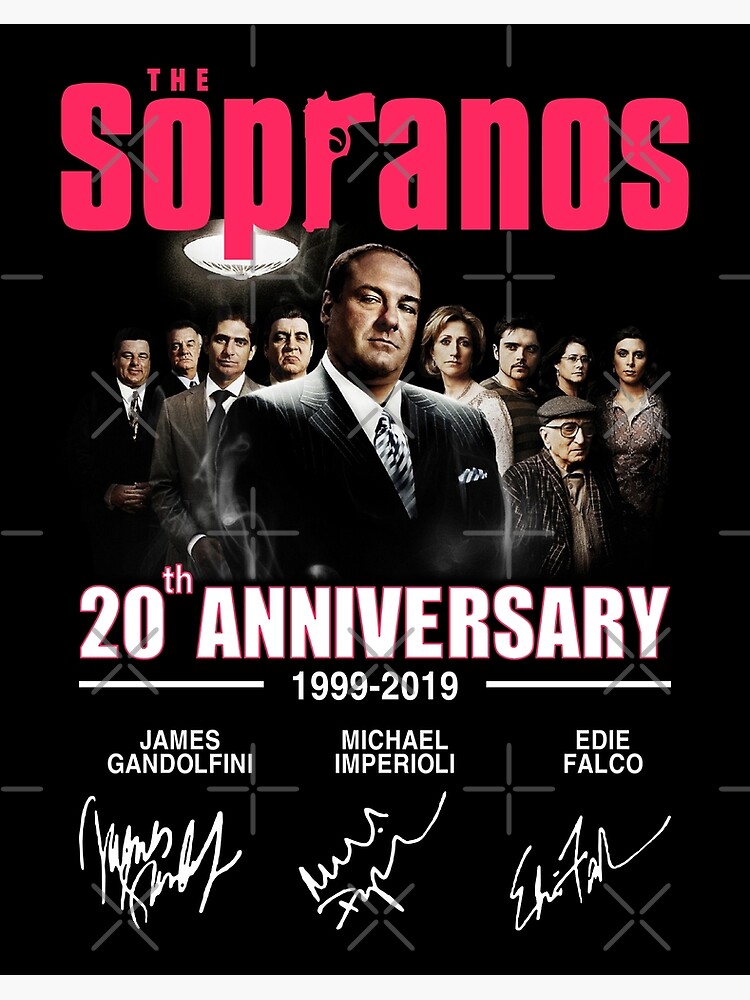The Sopranos 20th Anniversary 1999-2019 Signatures Shirt Premium Matte Vertical Poster
