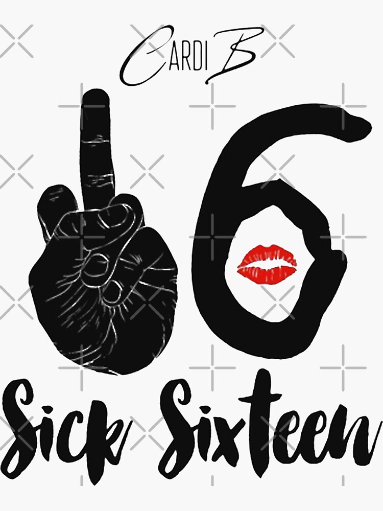 "CARDI B" Sticker for Sale by reginakoonce | Redbubble