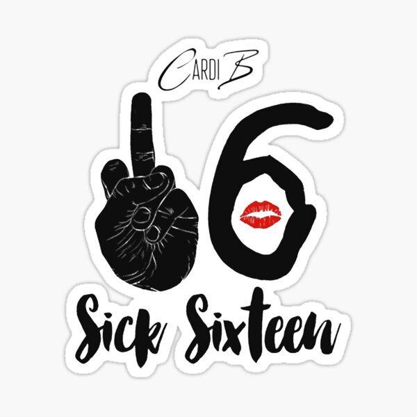 "CARDI B" Sticker for Sale by reginakoonce | Redbubble