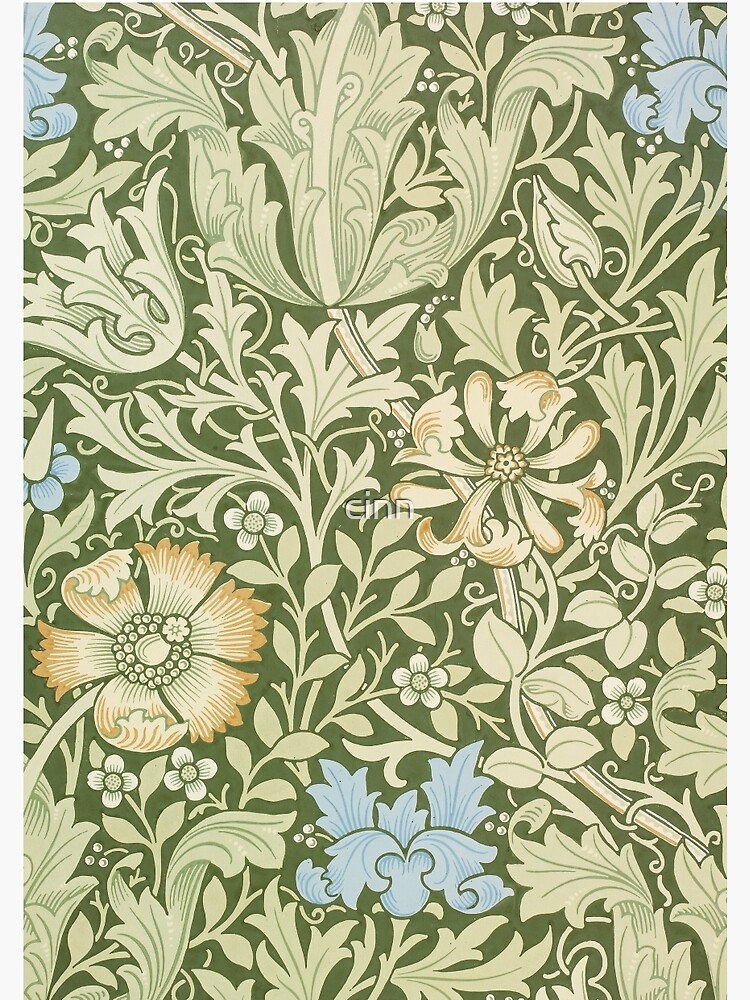 "William Morris Floral Pattern - Compton wallpaper" Spiral Notebook by ...