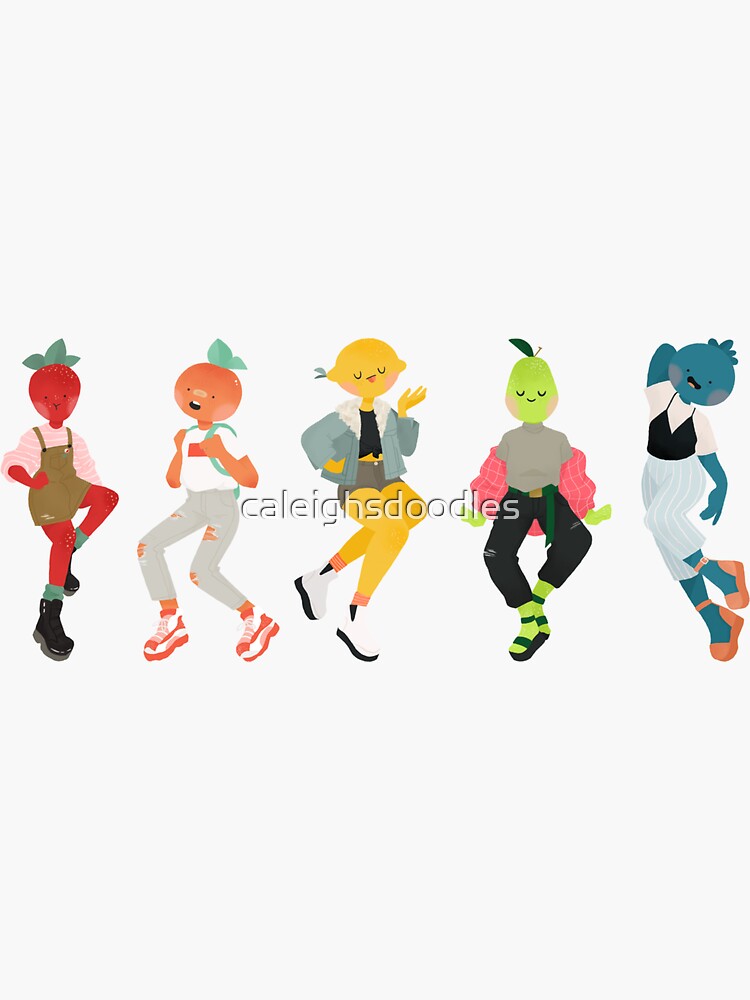 "Fruit salad sticker pack!" Sticker for Sale by caleighsdoodles | Redbubble