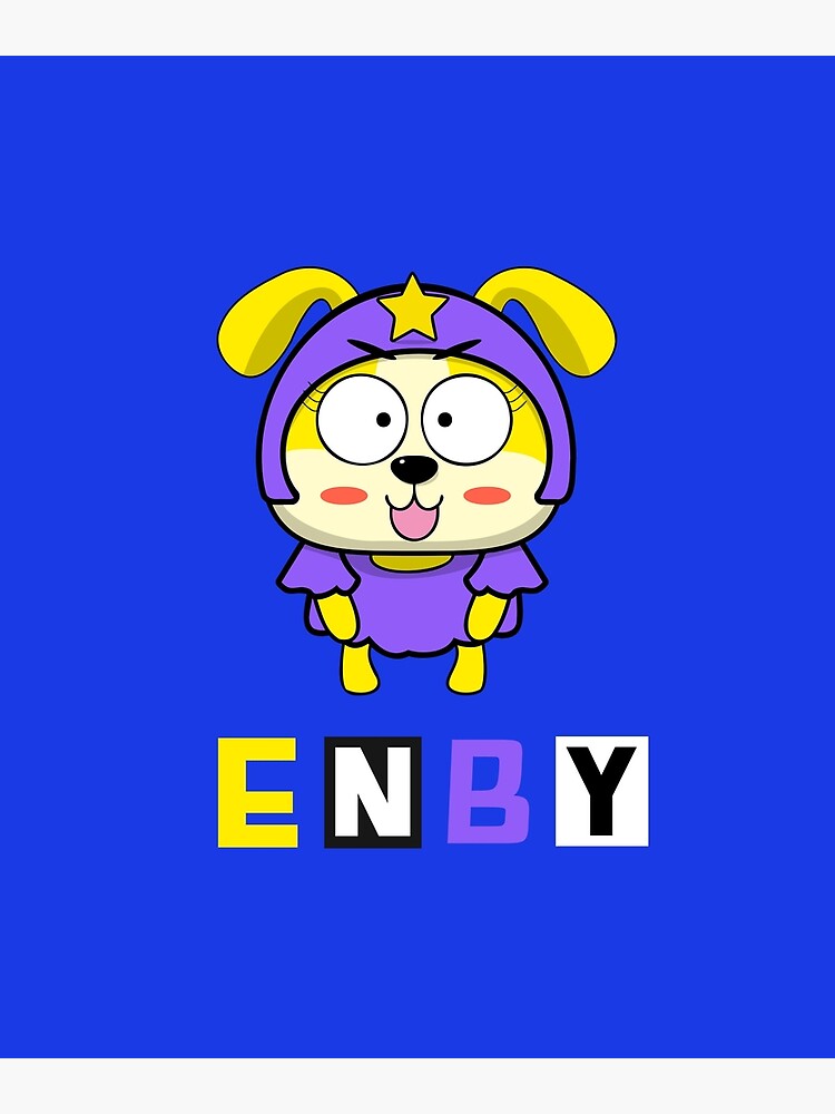 "Cute Enby Character (Non-Binary)" Poster by safwanroslan | Redbubble