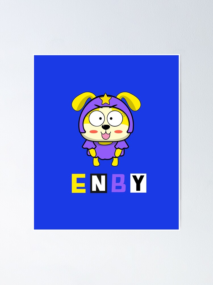 "Cute Enby Character (Non-Binary)" Poster by safwanroslan | Redbubble