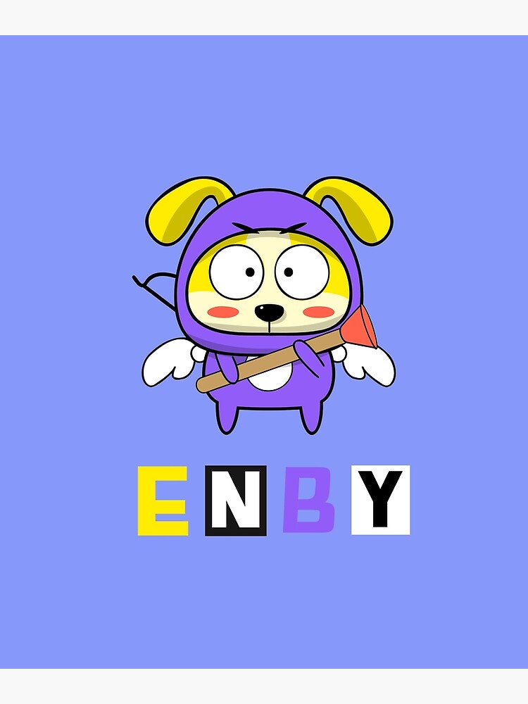 "Cute Enby Character (Non-Binary)" Poster by safwanroslan | Redbubble