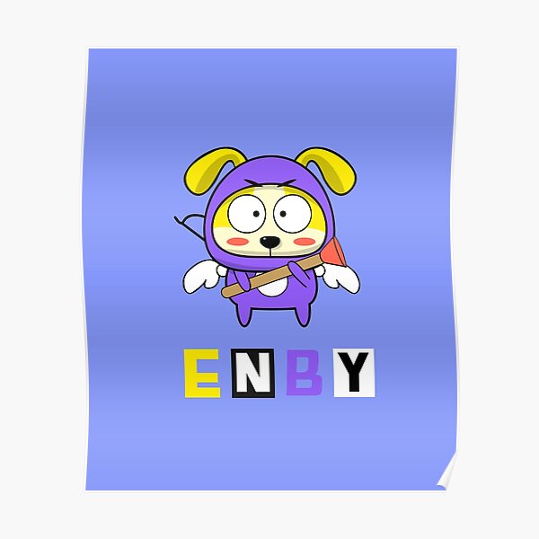 "Cute Enby Character (Non-Binary)" Poster by safwanroslan | Redbubble
